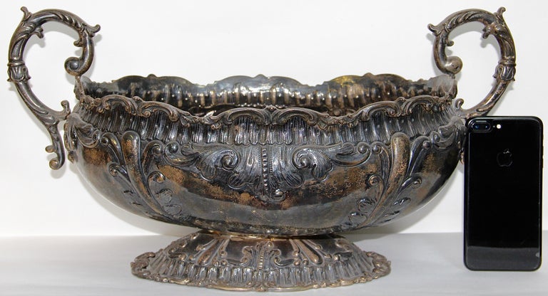 Big and Heavy Sterling Silver Fruit, Flower Bowl, Basket, Hazorfim ...