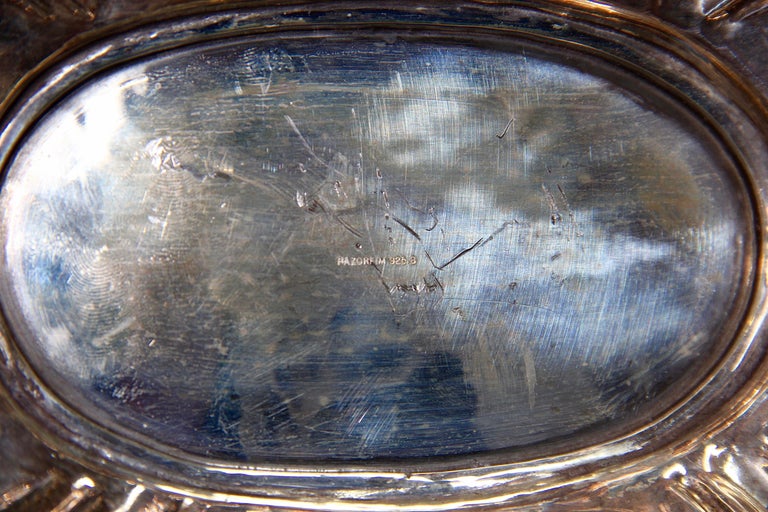 Big and Heavy Sterling Silver Fruit, Flower Bowl, Basket, Hazorfim ...