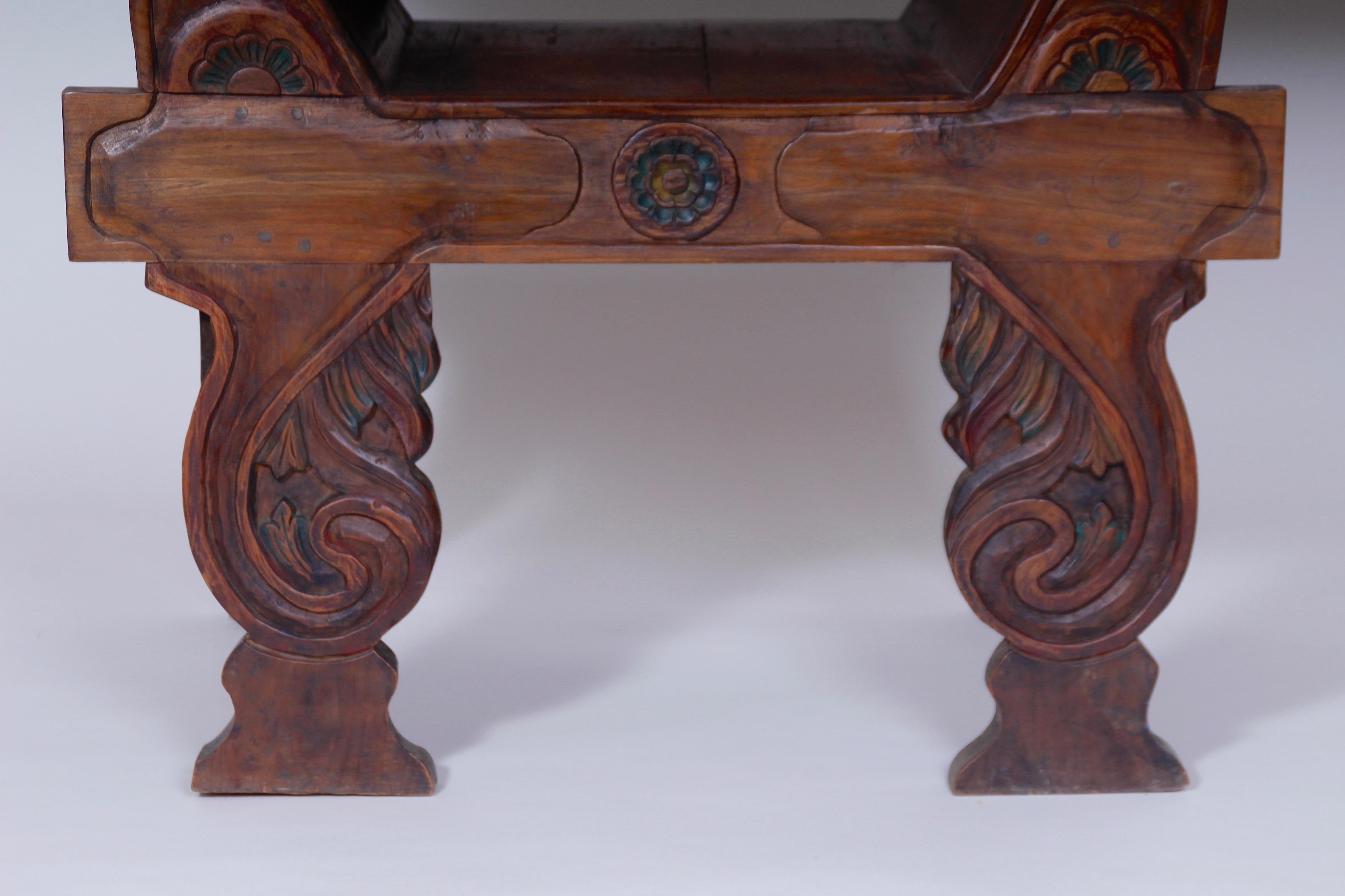 Big Antique Carved Throne, 1870s at 1stDibs