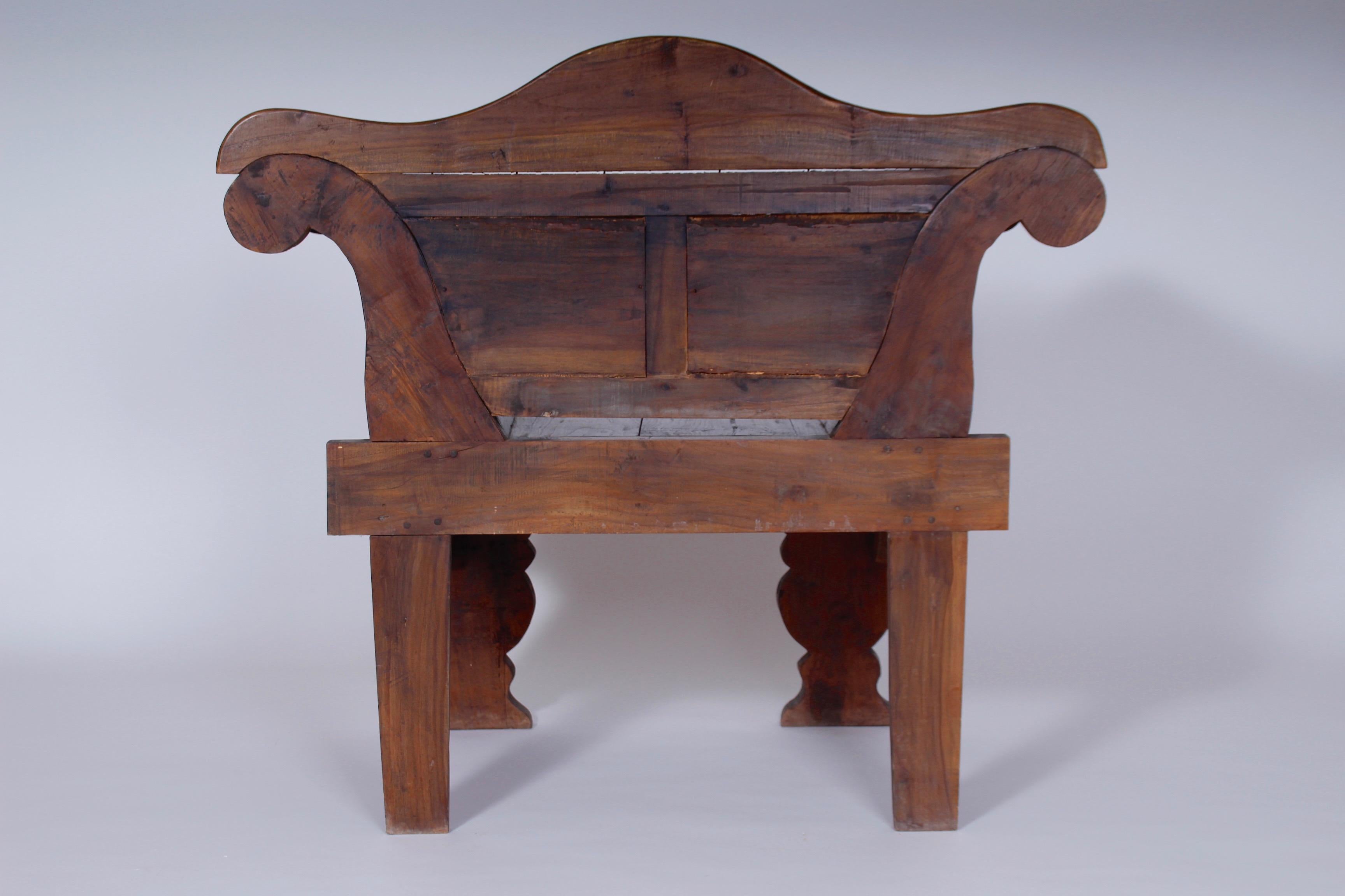 Big Antique Carved Throne, 1870s at 1stDibs
