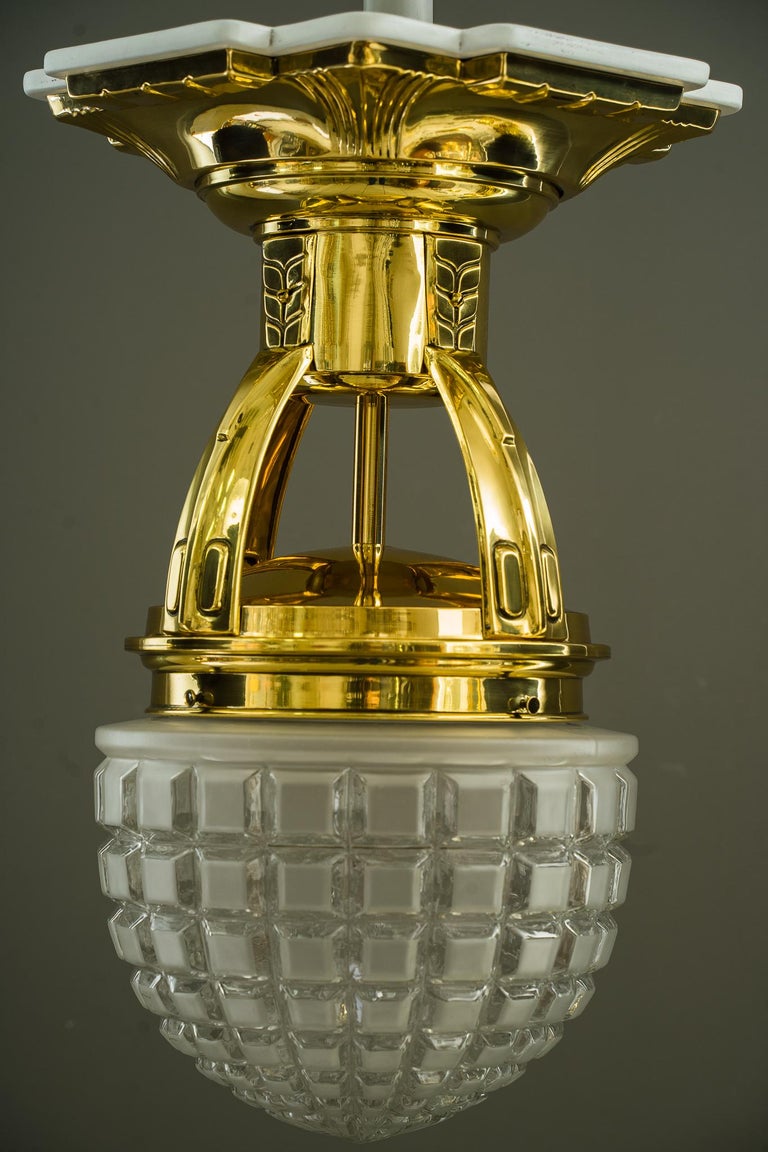 Big Art Deco Ceiling Lamp, Vienna, Around 1920s For Sale at 1stDibs