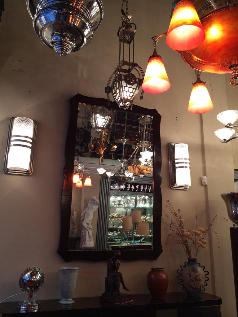 Big Art Deco France Mirror in Wood, Year: 1925 For Sale at 1stDibs