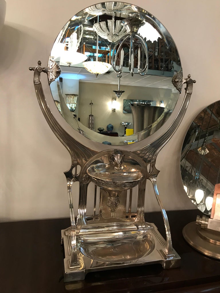 Big Bear Mirror Sign, WMF, Year, 1910, Jugendstil, Art Nouveau, Liberty, German For Sale at 1stDibs