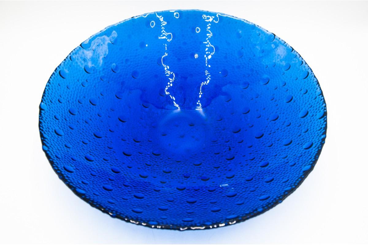 Big Blue Bowl, Ząbkowice, Poland, 1970s For Sale at 1stDibs
