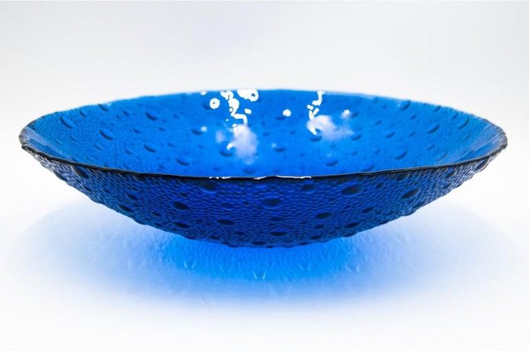 Big Blue Bowl, Ząbkowice, Poland, 1970s For Sale at 1stDibs