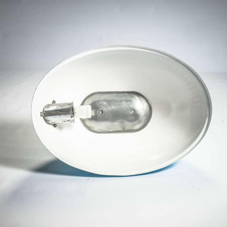 Big Blue Industrial Vintage European Original Steel Pendant Lamp For ...