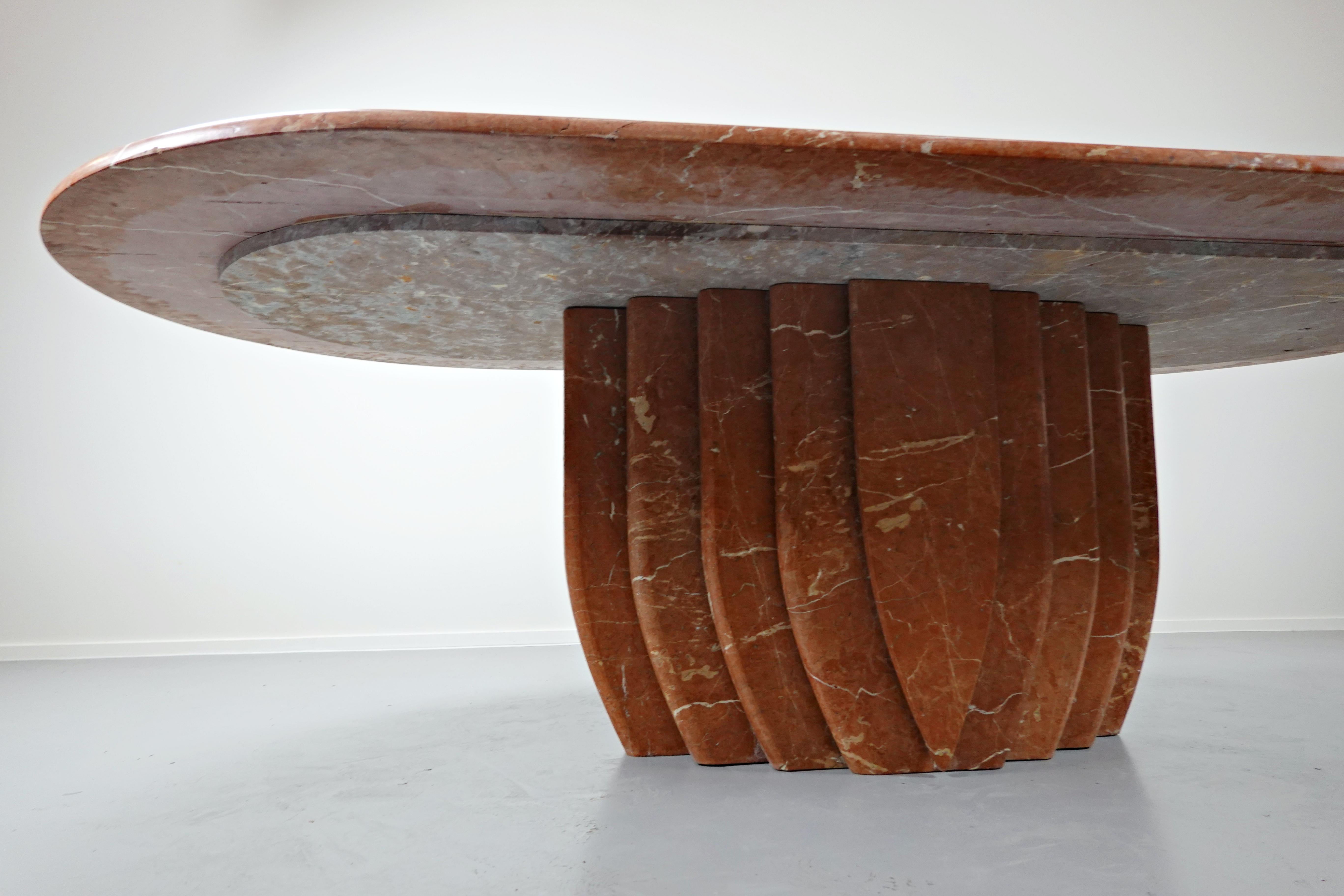 Big Mid-Century Modern Dining Table in Verona Marble at 1stDibs | big ...