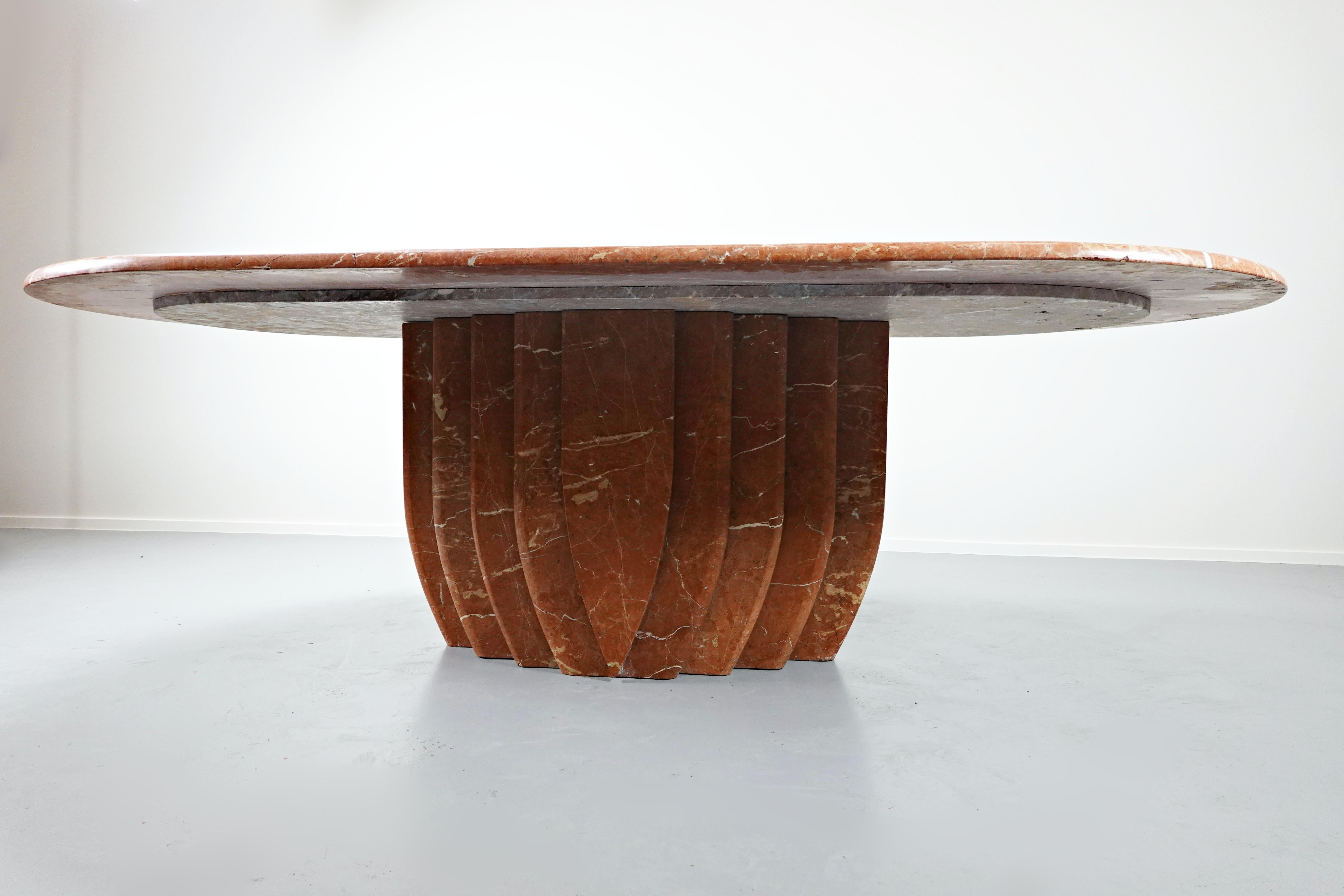 Big Mid-Century Modern Dining Table in Verona Marble at 1stDibs | big ...
