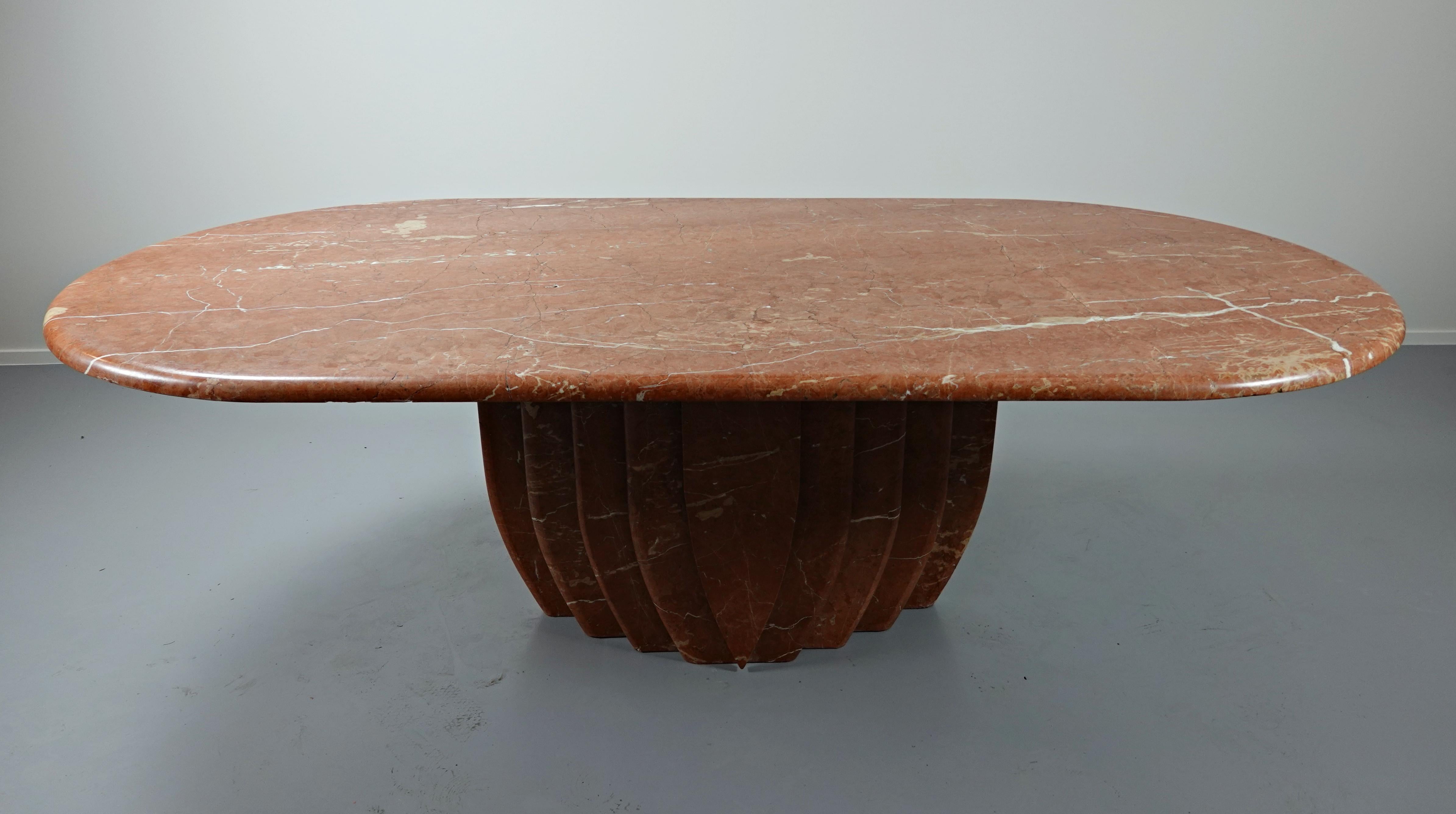 Big Mid-Century Modern Dining Table in Verona Marble at 1stDibs | big ...