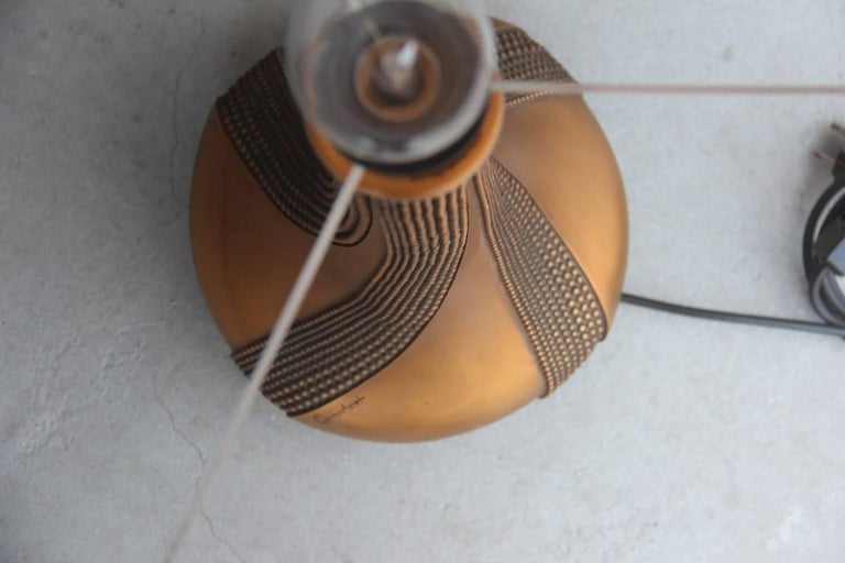 Big Elegant Giovanni Ottaviani 1960s Table Lamp Sculptural Bronze For ...