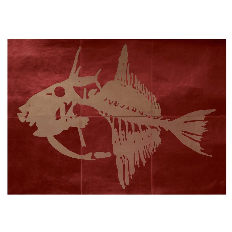 Big Fish Red Rug For Sale at 1stDibs