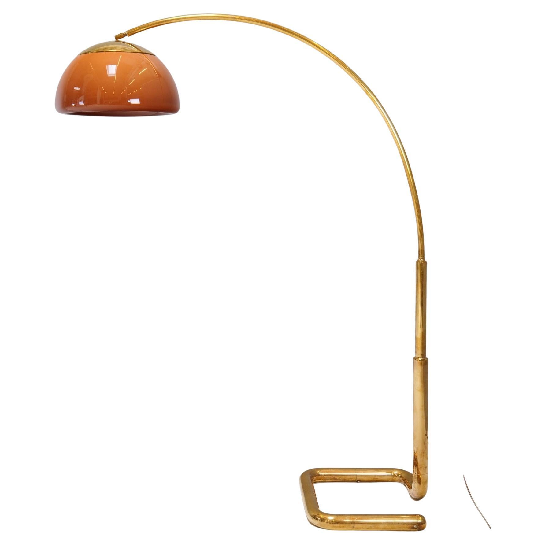 Big German Brass Floor Lamp by Cosack Leuchten 1960's For Sale at 1stDibs