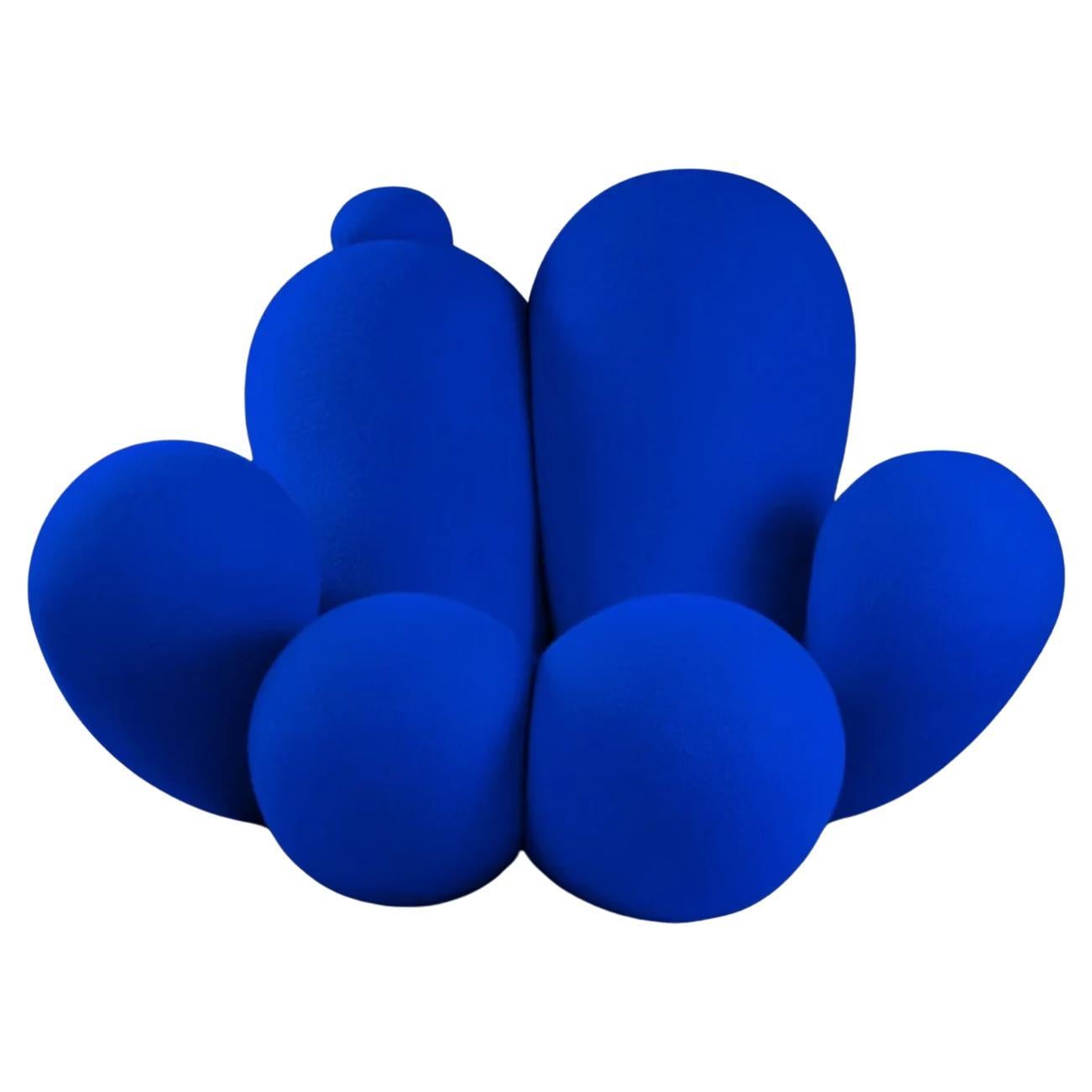 Big Girl Blue Velvet Chair by Bohinc Studio For Sale at 1stDibs