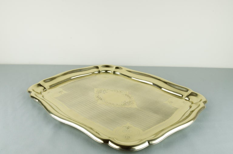 Big Historistic Alpaca Serving Tablet, circa 1890s For Sale at 1stDibs