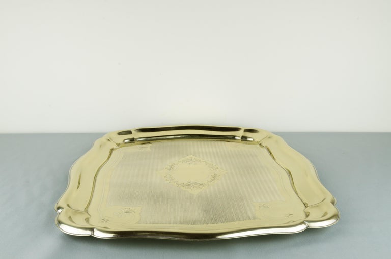 Big Historistic Alpaca Serving Tablet, circa 1890s For Sale at 1stDibs