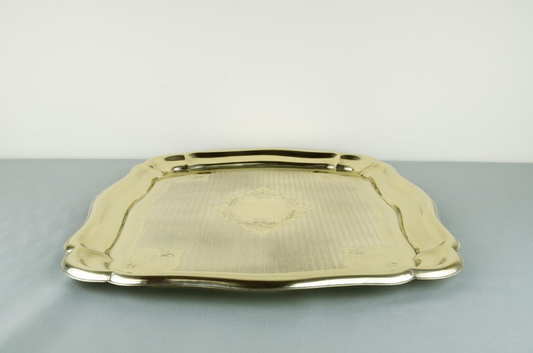 Big Historistic Alpaca Serving Tablet, circa 1890s For Sale at 1stDibs