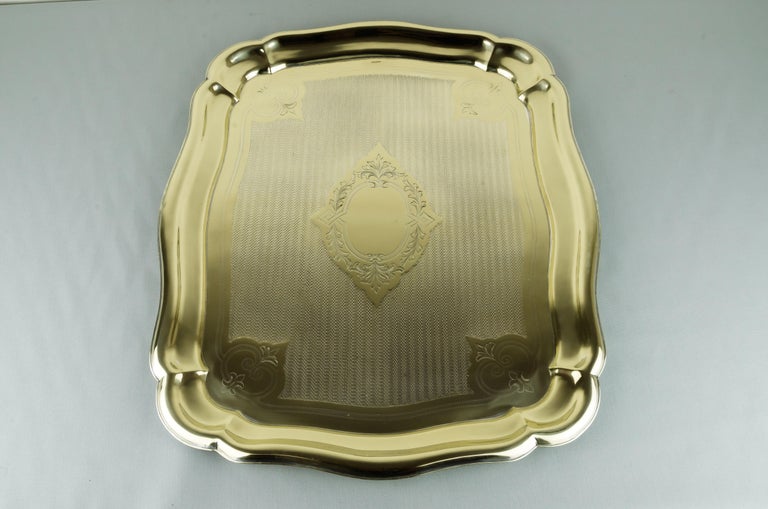 Big Historistic Alpaca Serving Tablet, circa 1890s For Sale at 1stDibs