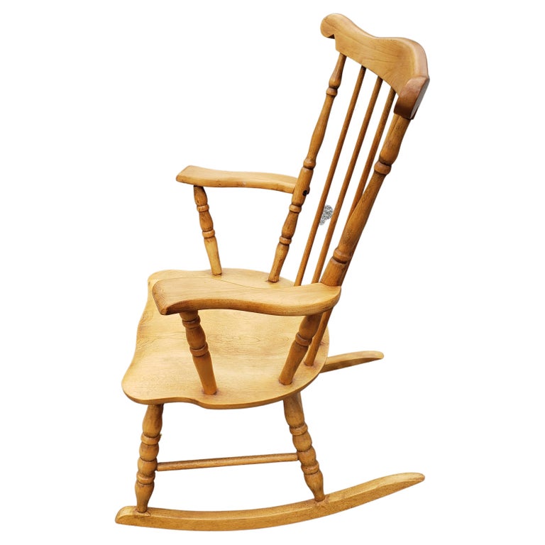 Big Kids Maple Windsor Rocking Chair Rocker For Sale at 1stDibs