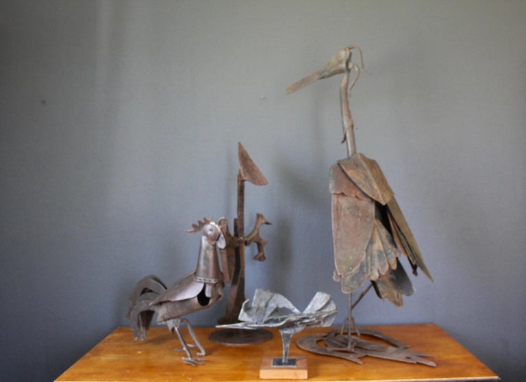 Big Metal Bird Sculpture For Sale at 1stDibs
