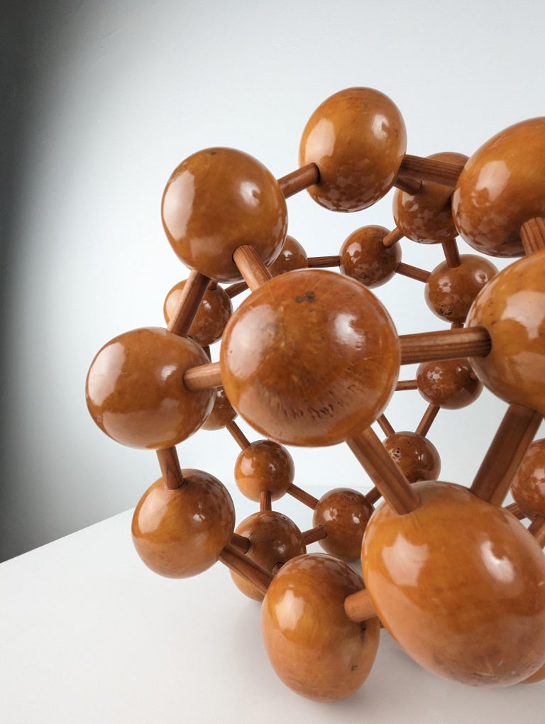 Big Mid-Century Modern Atomic Molecular Wood Sculpture, 1950s For Sale ...