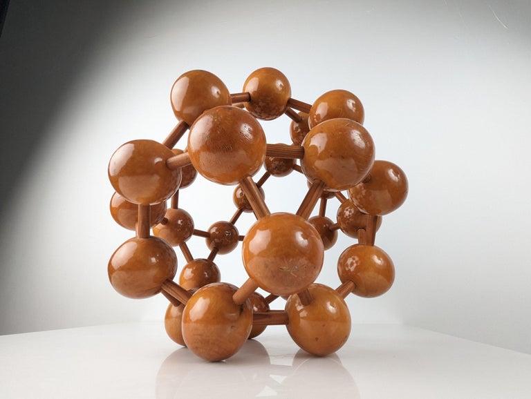 Big Mid-Century Modern Atomic Molecular Wood Sculpture, 1950s For Sale ...