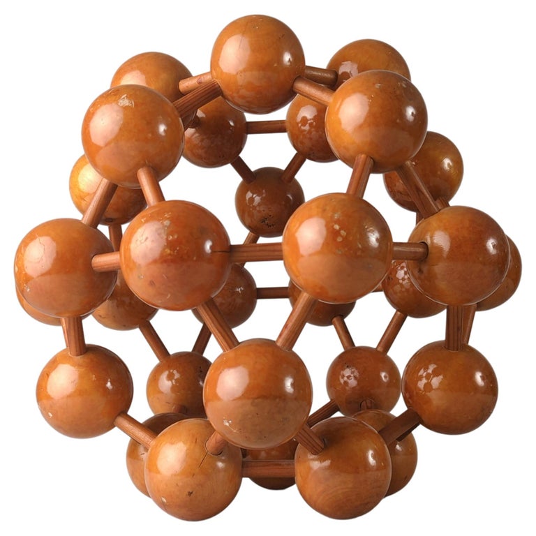 Big Mid-Century Modern Atomic Molecular Wood Sculpture, 1950s For Sale ...
