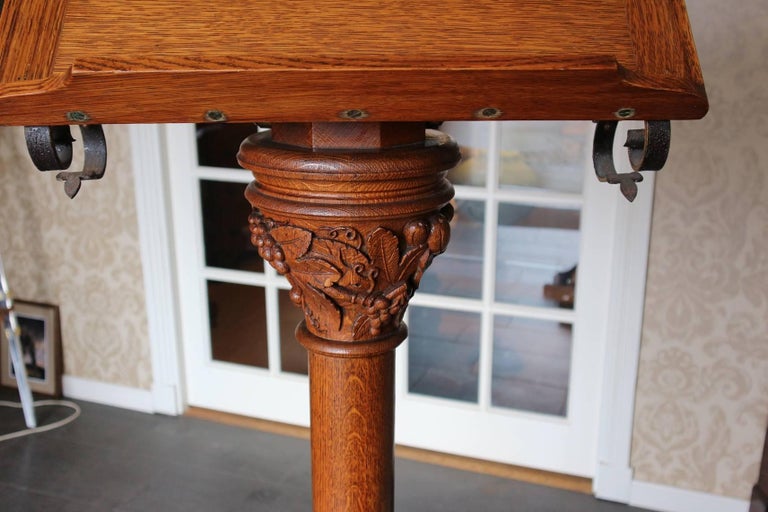 Big Oak Reading Stand or Book Stand at 1stDibs | wooden floor book ...