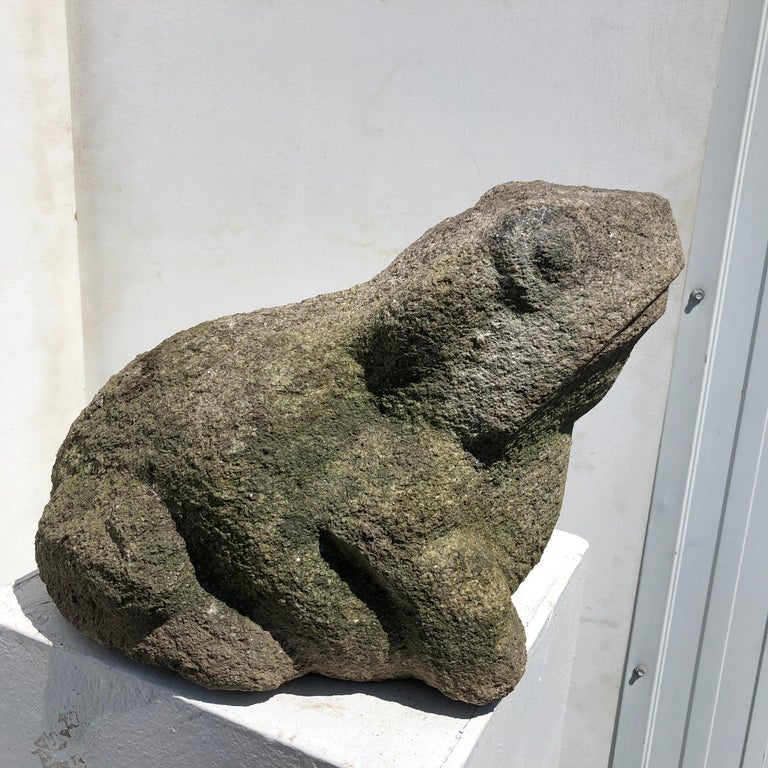 Big Old Japanese Stone Garden Frog Brings Joy and Soul to Your Sacred ...