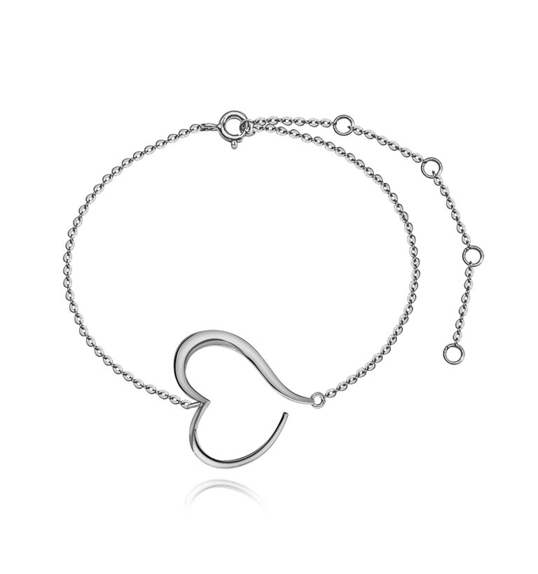 Big Open Heart Chain Anklet For Sale at 1stDibs