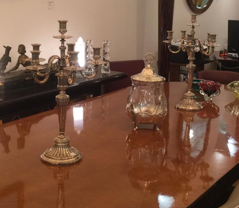 Big Pair of Candelabras, Jugendstil, Art Nouveau, Sign, Christofle ...