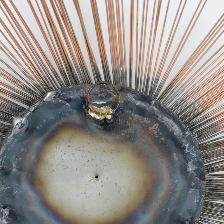 Big Size Surreal Brutalist Sun Sculpture in Brass and Bronze by Emaus ...
