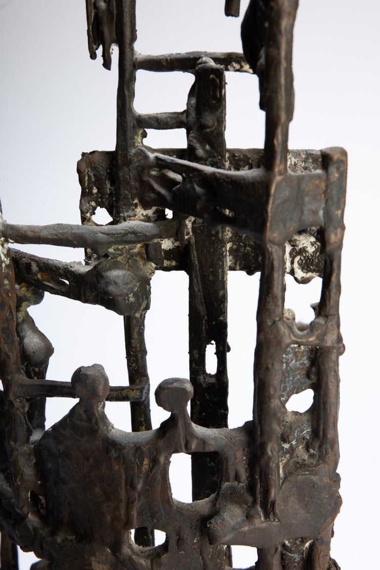 Big Unique Mid Century Bronze Sculpture by German Artist Theo Bechteler ...