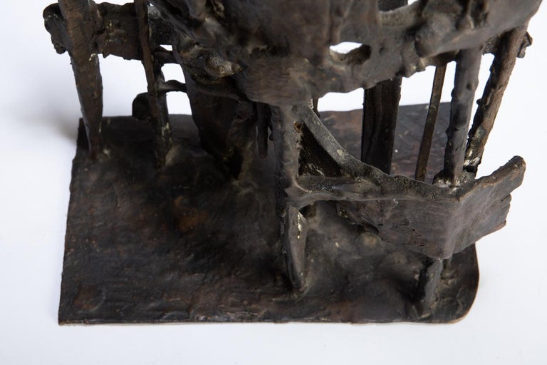 Big Unique Mid Century Bronze Sculpture by German Artist Theo Bechteler ...