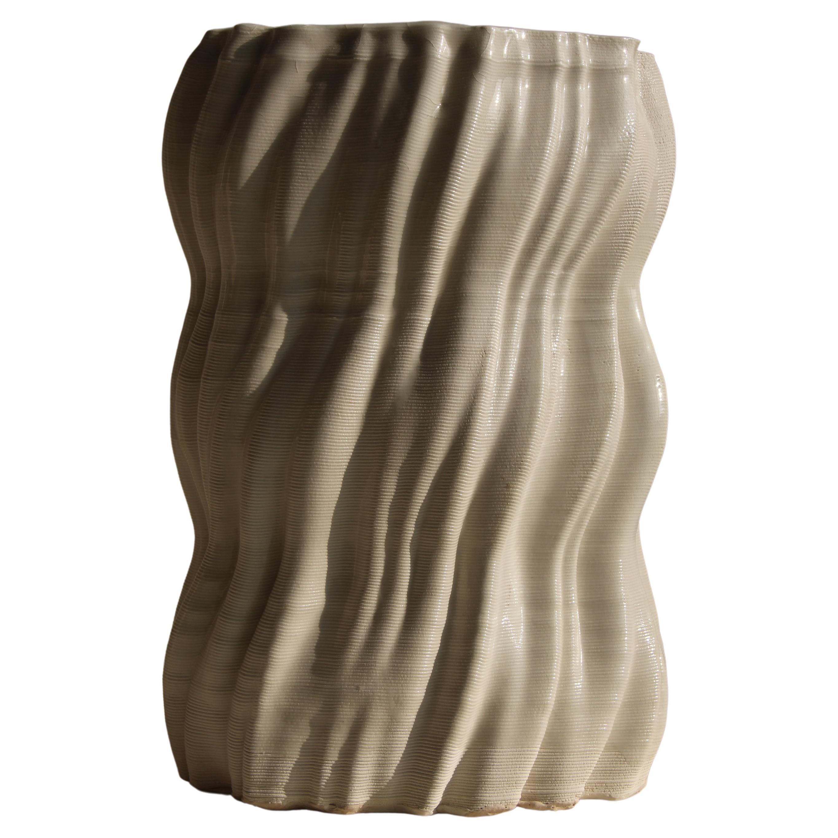 Danzia Coral, White 3D Printed Ceramic Vase, Italy, Contemporary, 21st ...