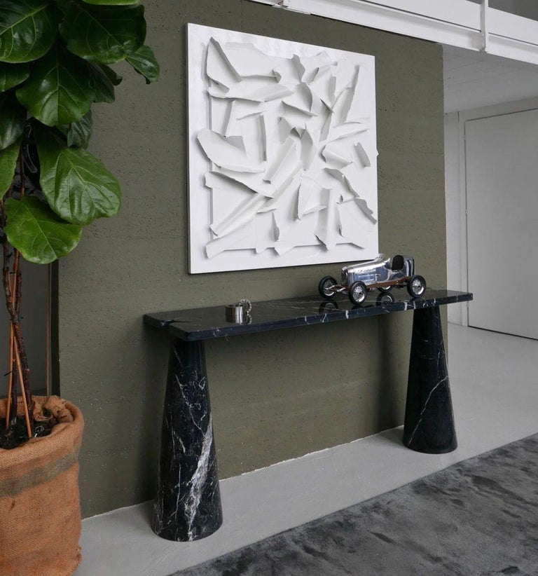 Big White "Esplosioni" Painting by Italian Artist Eugenio Galli, Wall ...