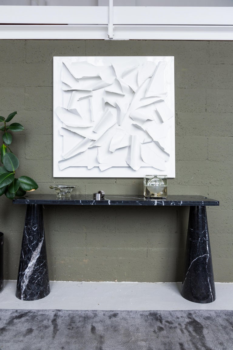 Big White "Esplosioni" Painting by Italian Artist Eugenio Galli, Wall ...
