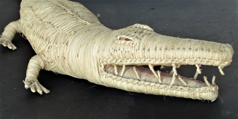 Big Woven Wicker Alligator For Sale at 1stDibs