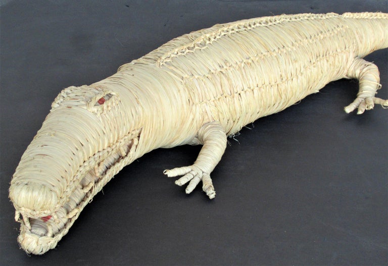 Big Woven Wicker Alligator For Sale at 1stDibs