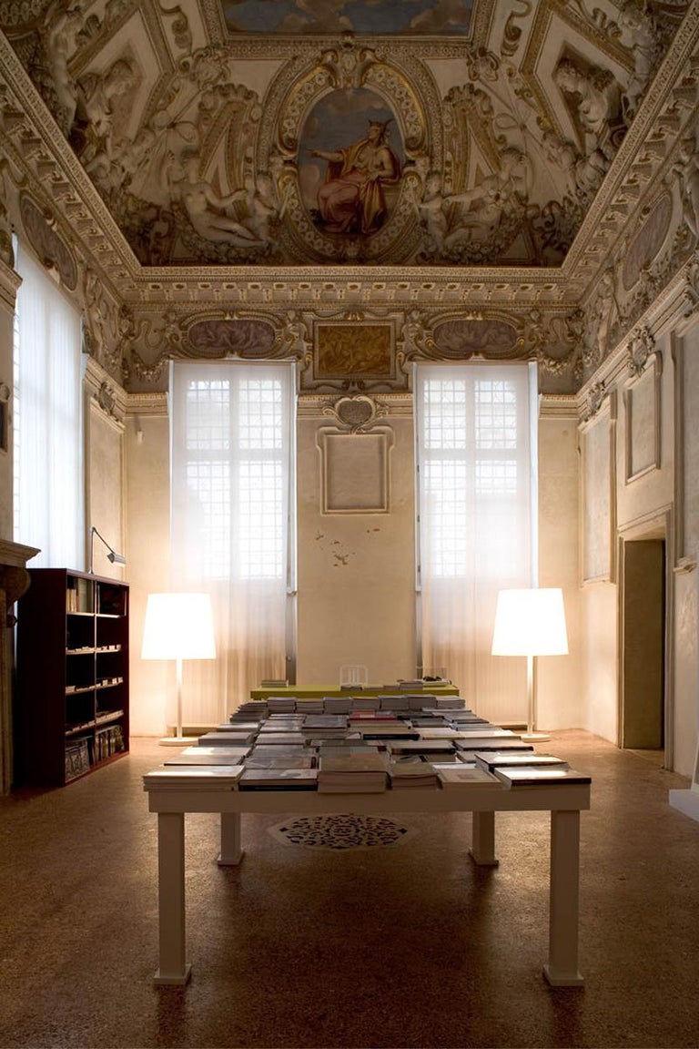 Bigone White Lacquered Open-Pore Ash Floor Lamp Designed by Aldo Cibic ...