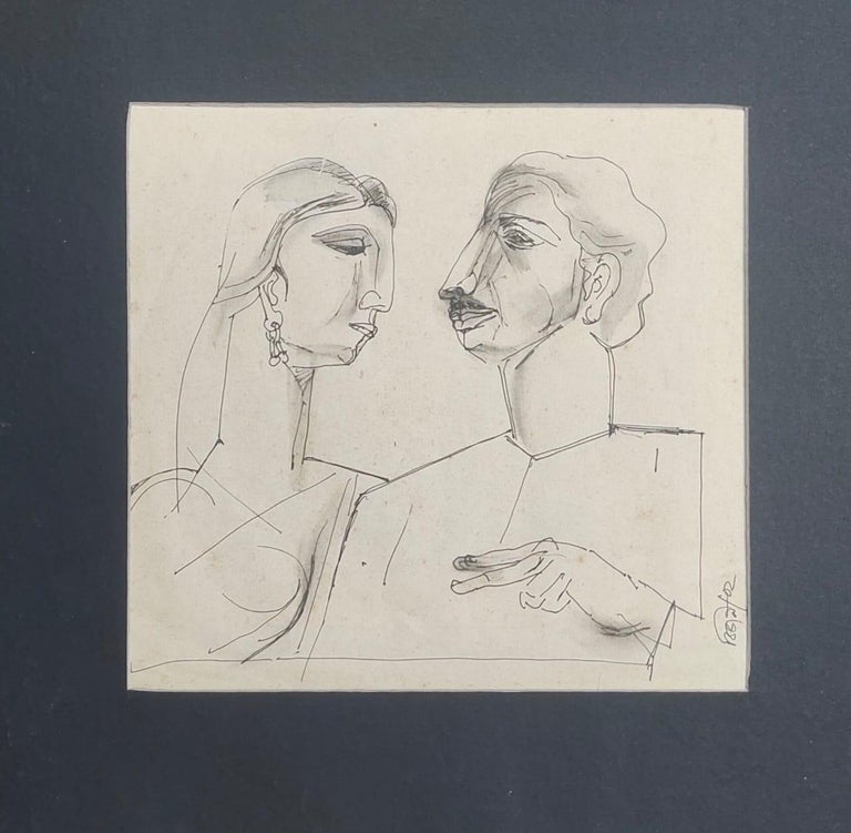 Bijan Choudhury - Untitled, Ink on Paper, Black, White Color by Modern ...
