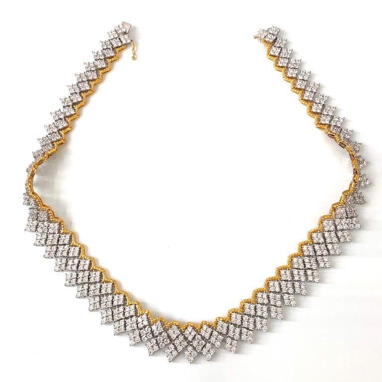 Bijoux Num Stunning Diamond Shape Cubic Zirconia Flexible Necklace For ...