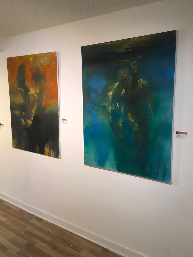 Bill Bate - Luminescence -blue and green underwater figurative painting ...