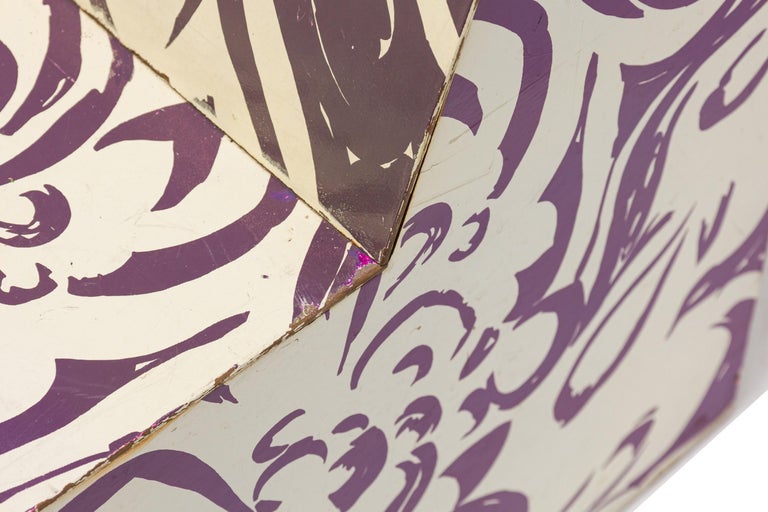 Bill Bell American White and Purple Psychedelic Patterned Painted ...