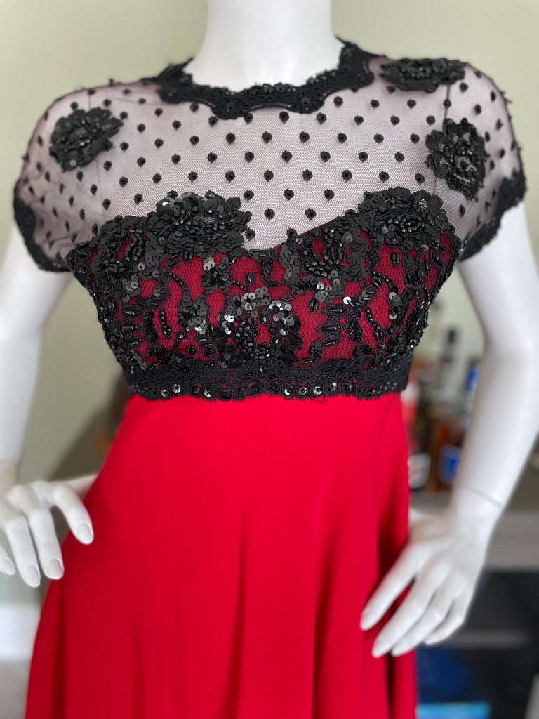 Bill Blass for Saks Fifth Avenue 1980's Sheer Sequin Cocktail Dress For ...