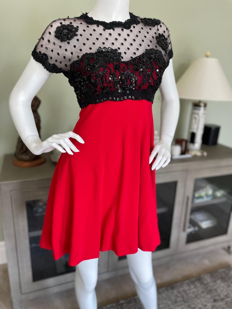 Bill Blass for Saks Fifth Avenue 1980's Sheer Sequin Cocktail Dress For ...