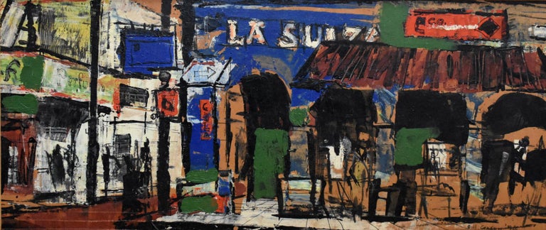 Bill Condon - "La Suiza" Artist street scene cafes, easels, related ...