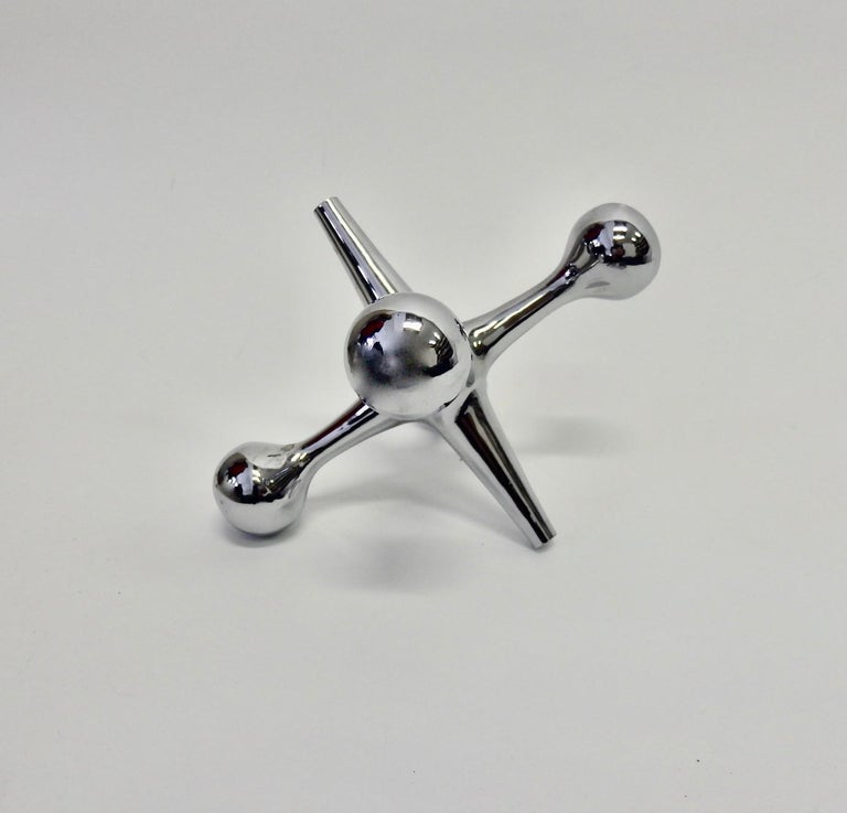 Bill Curry for Design Line Chrome Jack Shelf Sculpture at 1stDibs