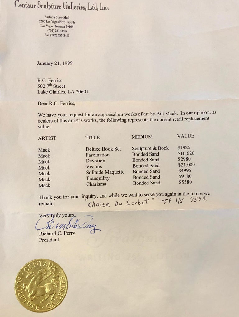 Bill Mack Tranquility Sculpture Bronze with White Patina For Sale at ...