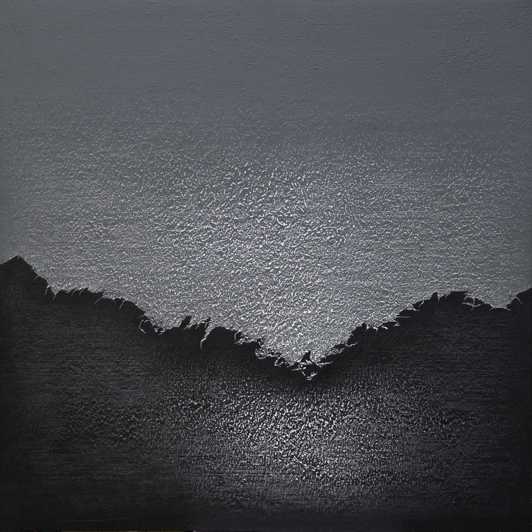 Bill Maggio - Large Contemporary Black and White Geometric Abstract Texture For Sale at 1stDibs