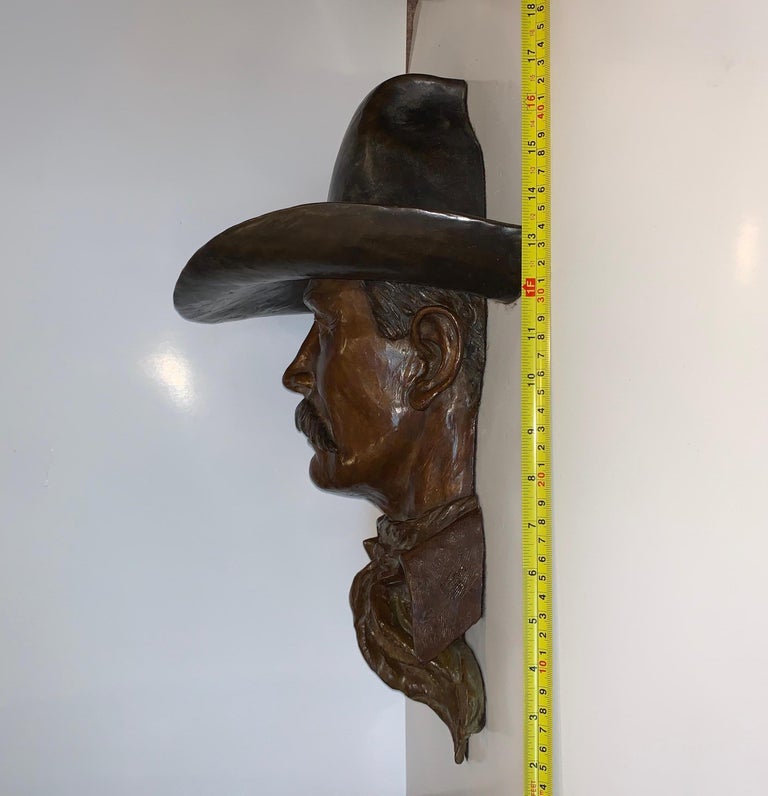 Bill Nebeker - Bronze Cowboy Wall Mount edition # 13/25, LARGE 19" For ...